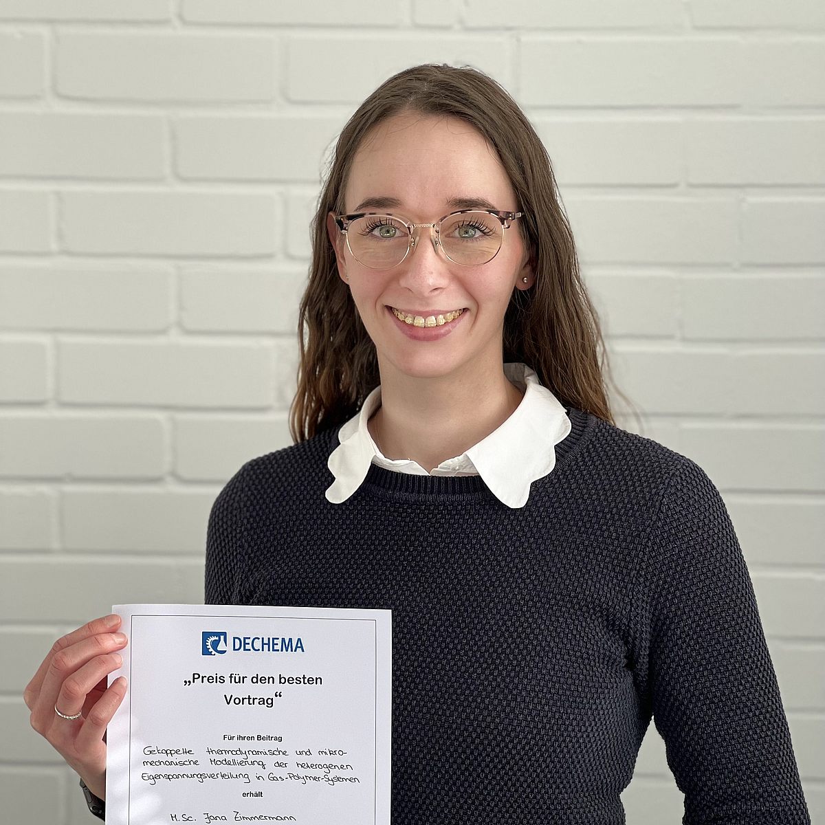 Frau Jana Zimmermann gewinnt Auszeichnung